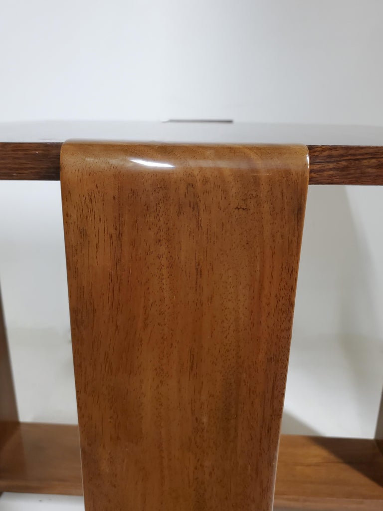 Original French Art Deco Macassar Ebony Square Table, Michel Roux-Spitz ...