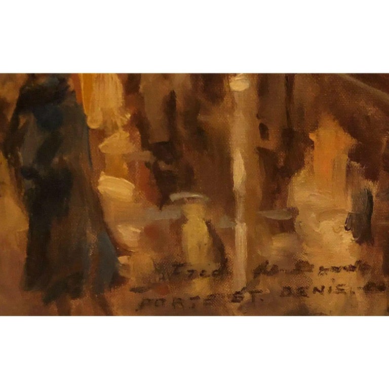 Original French Oil Painting of Porte St Dennis Paris, Early 20th Century For Sale at 1stDibs