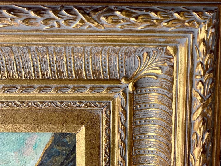 Original French Paul Renard Painting of a Bustling Paris Street Scene ...