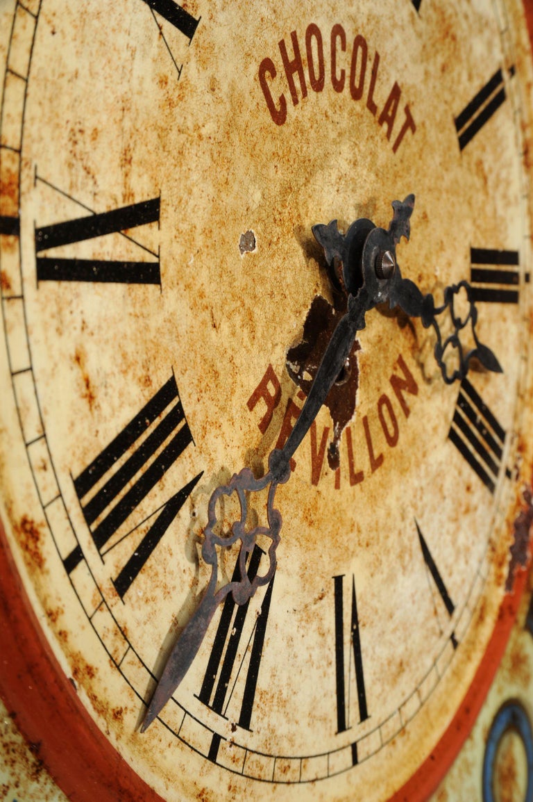 Original French Revillon Chocolate Advertising Wall Clock, Fully ...