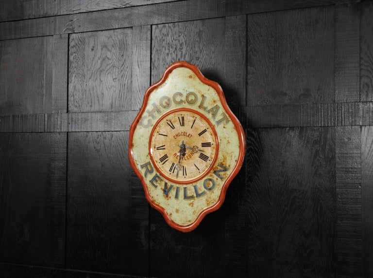 Original French Revillon Chocolate Advertising Wall Clock, Fully ...