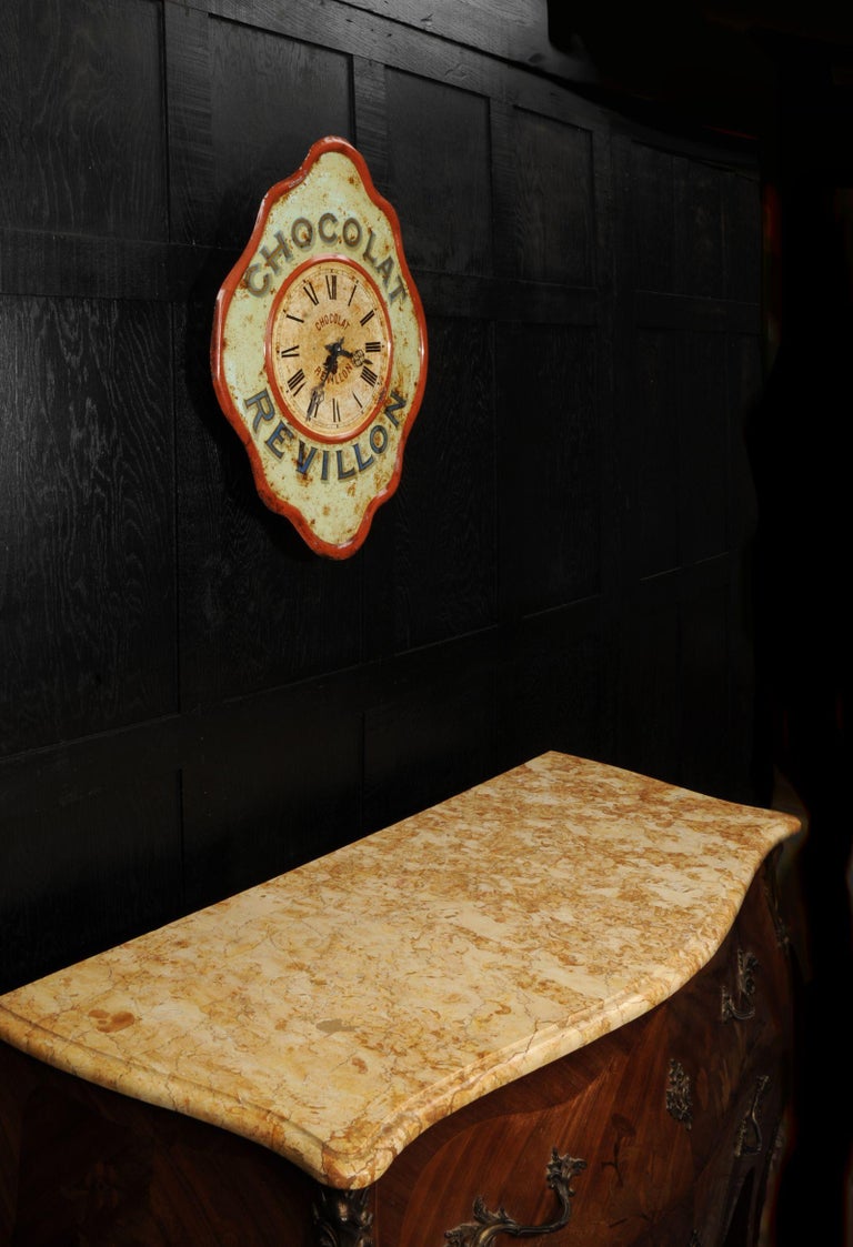 Original French Revillon Chocolate Advertising Wall Clock, Fully ...