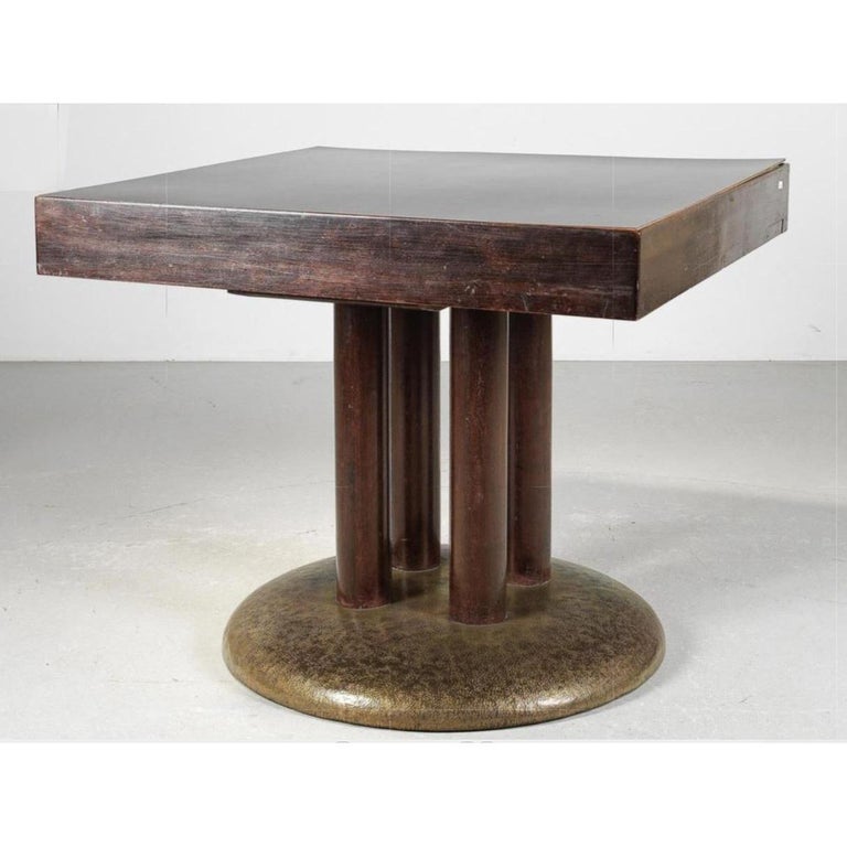 Original Gambling Table in the Style of Adolf Loos 1910 with Brass Chip ...