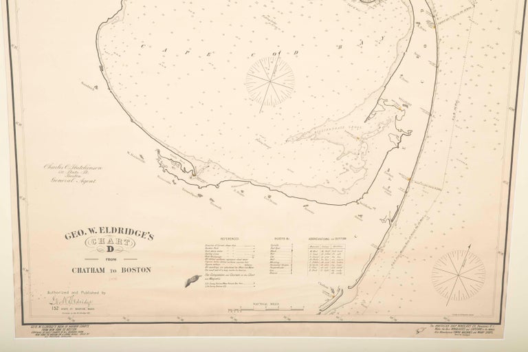 Original George W. Eldridge "Chart of Chatham to Boston" Dated 1902 at ...