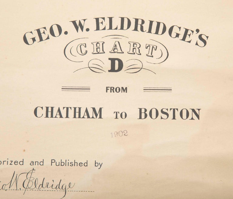 Original George W. Eldridge "Chart of Chatham to Boston" Dated 1902 at ...