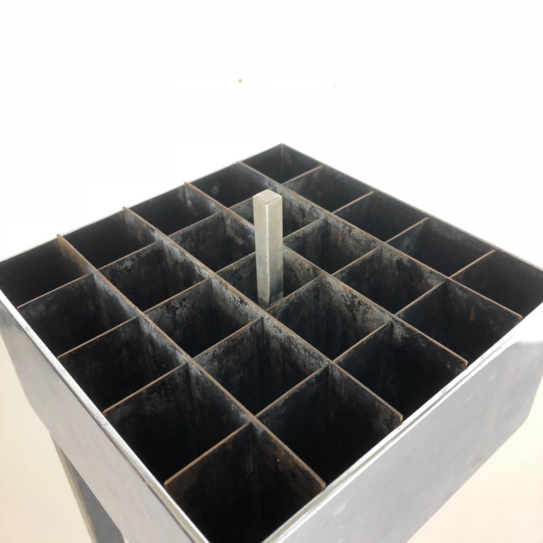 Original German Modernist Cubic Metal Ashtray Stand, Germany, 1960s at ...