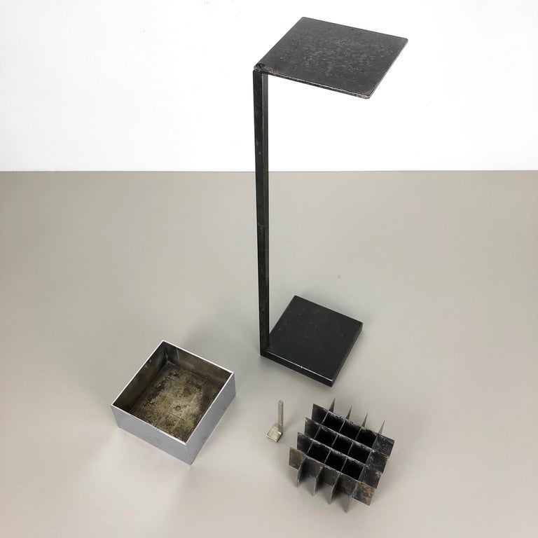Original German Modernist Cubic Metal Ashtray Stand, Germany, 1960s at ...