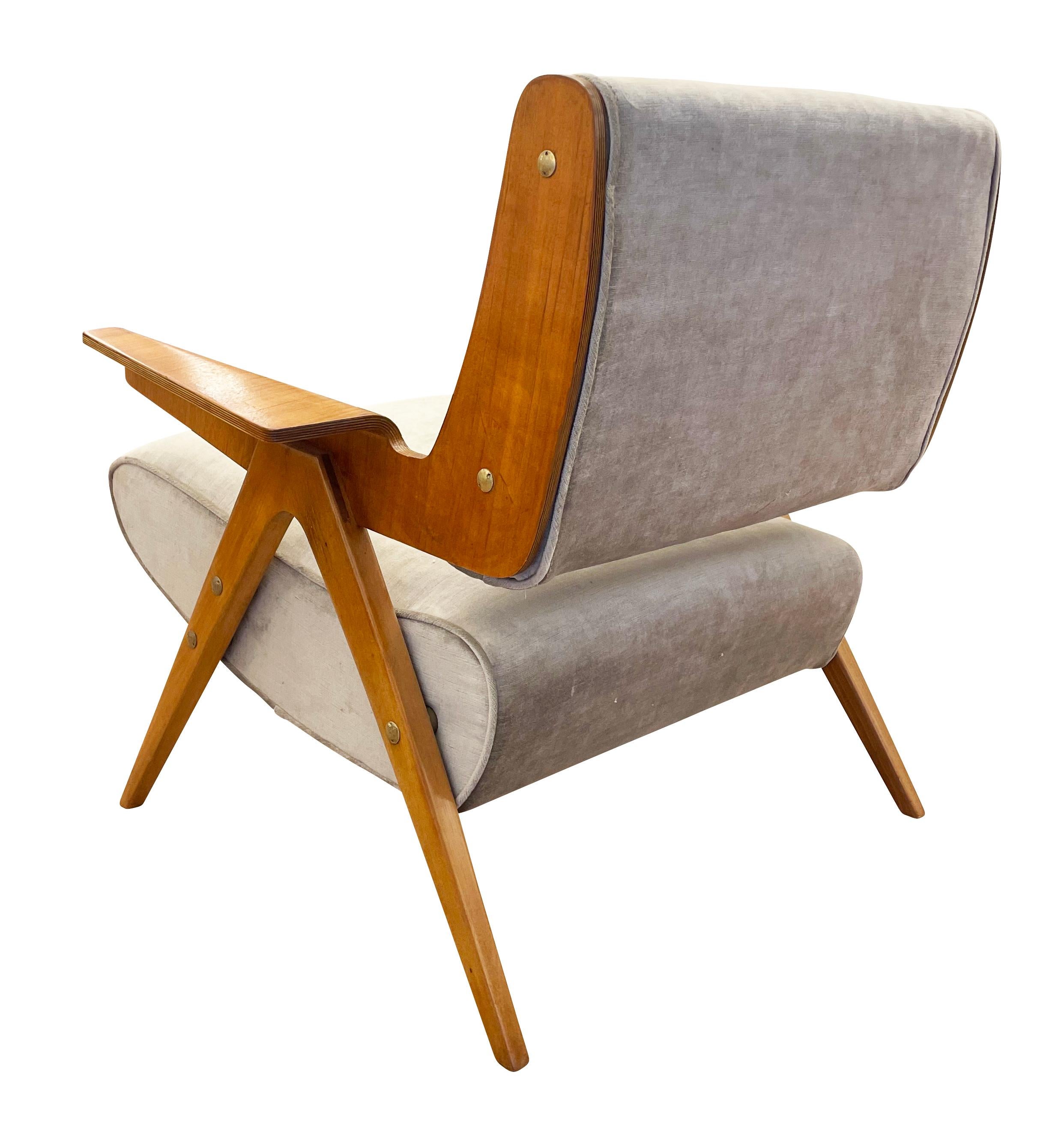 Original Gianfranco Frattini Lounge Chair Model 831 for Cassina at 1stDibs