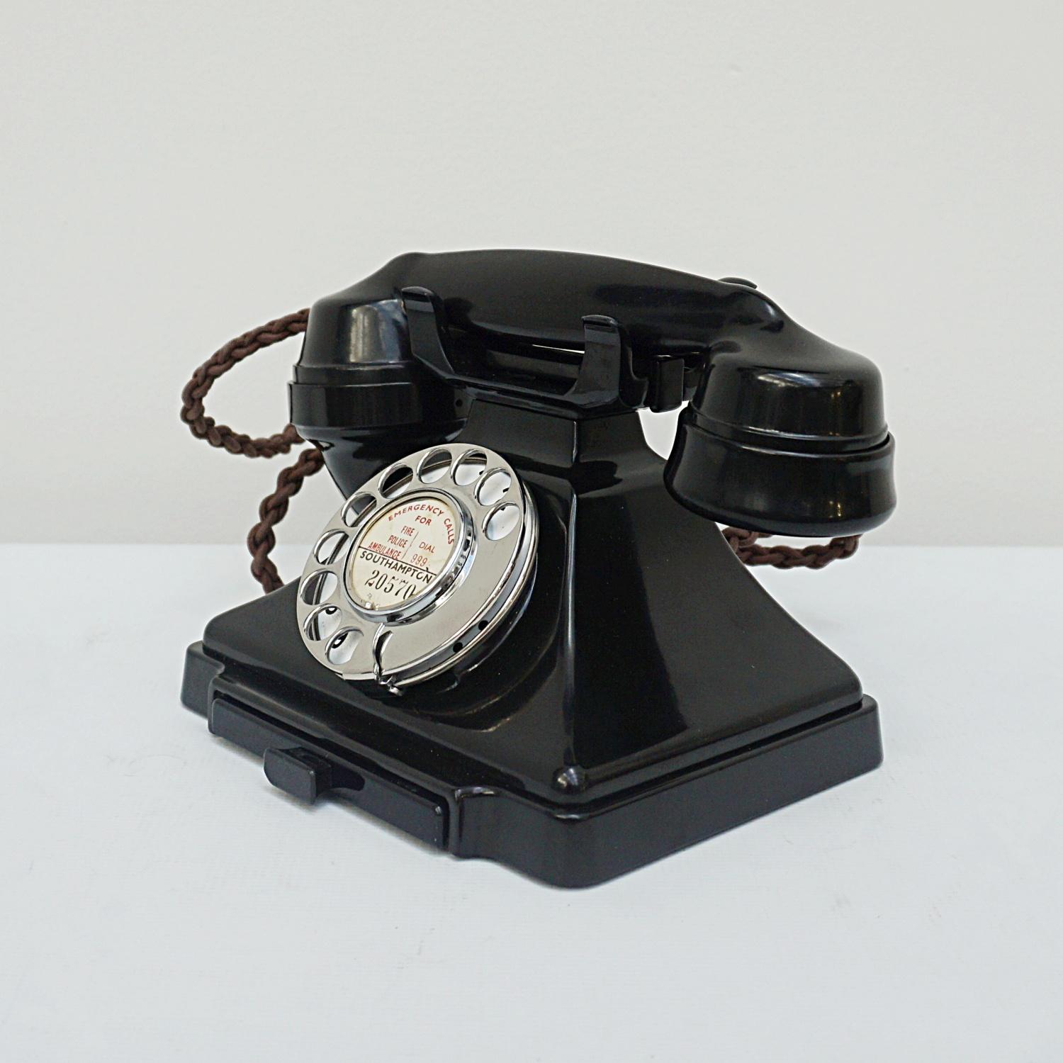 Original GPO Model 232F Black Bakelite Telephone at 1stDibs