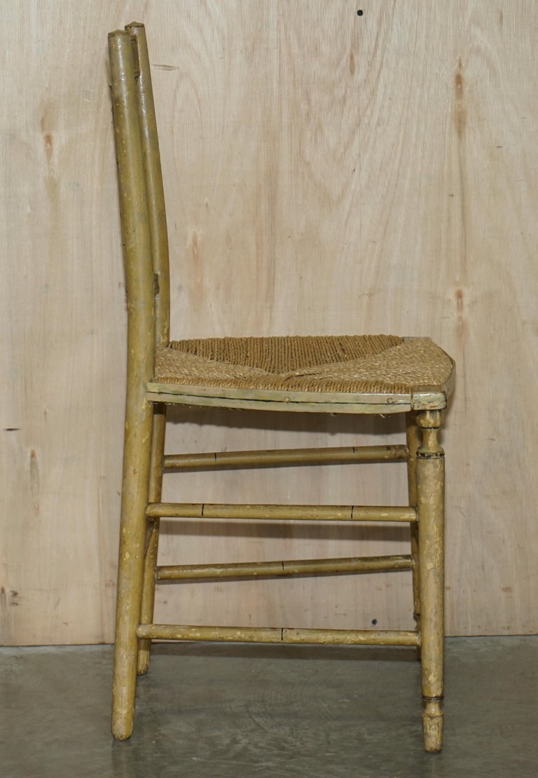 Original Hand Painted Antique Regency circa 1810-1820 Side Chair Woven ...