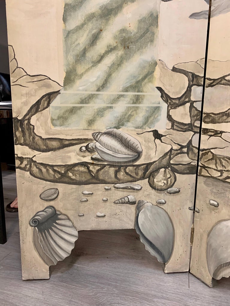 Original Hand Painted Four-Panel Screen Room Divider Coromandel ...