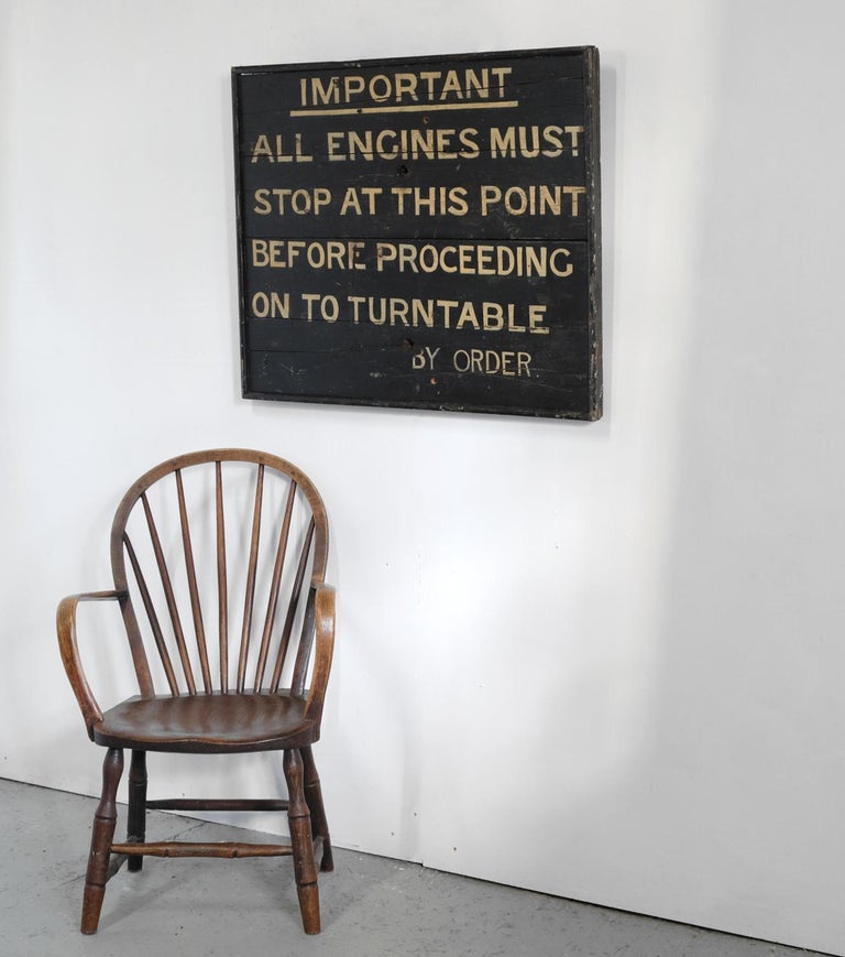 Original Hand Painted Wooden Steam Railway Sign, British, circa 1900 ...