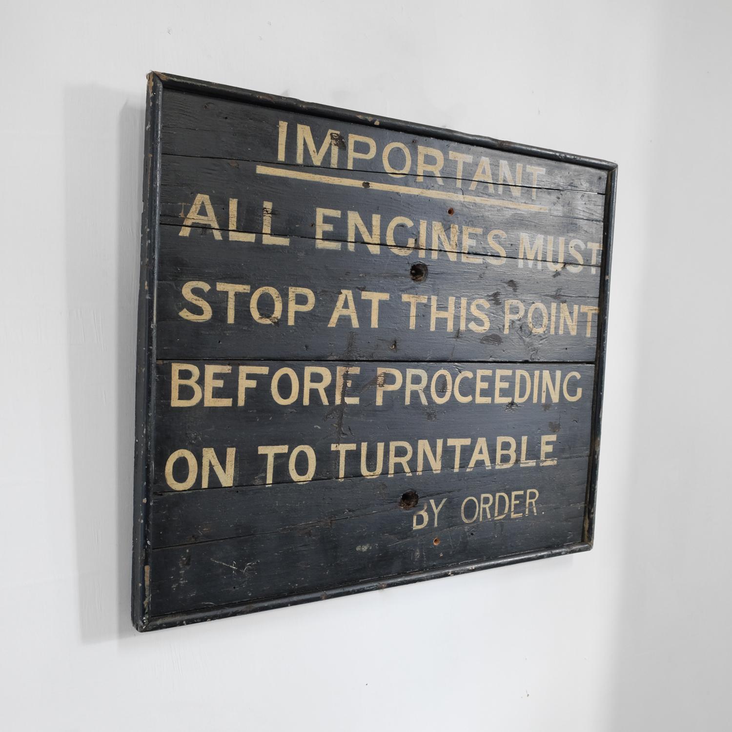 Original Hand Painted Wooden Steam Railway Sign, British, circa 1900 ...