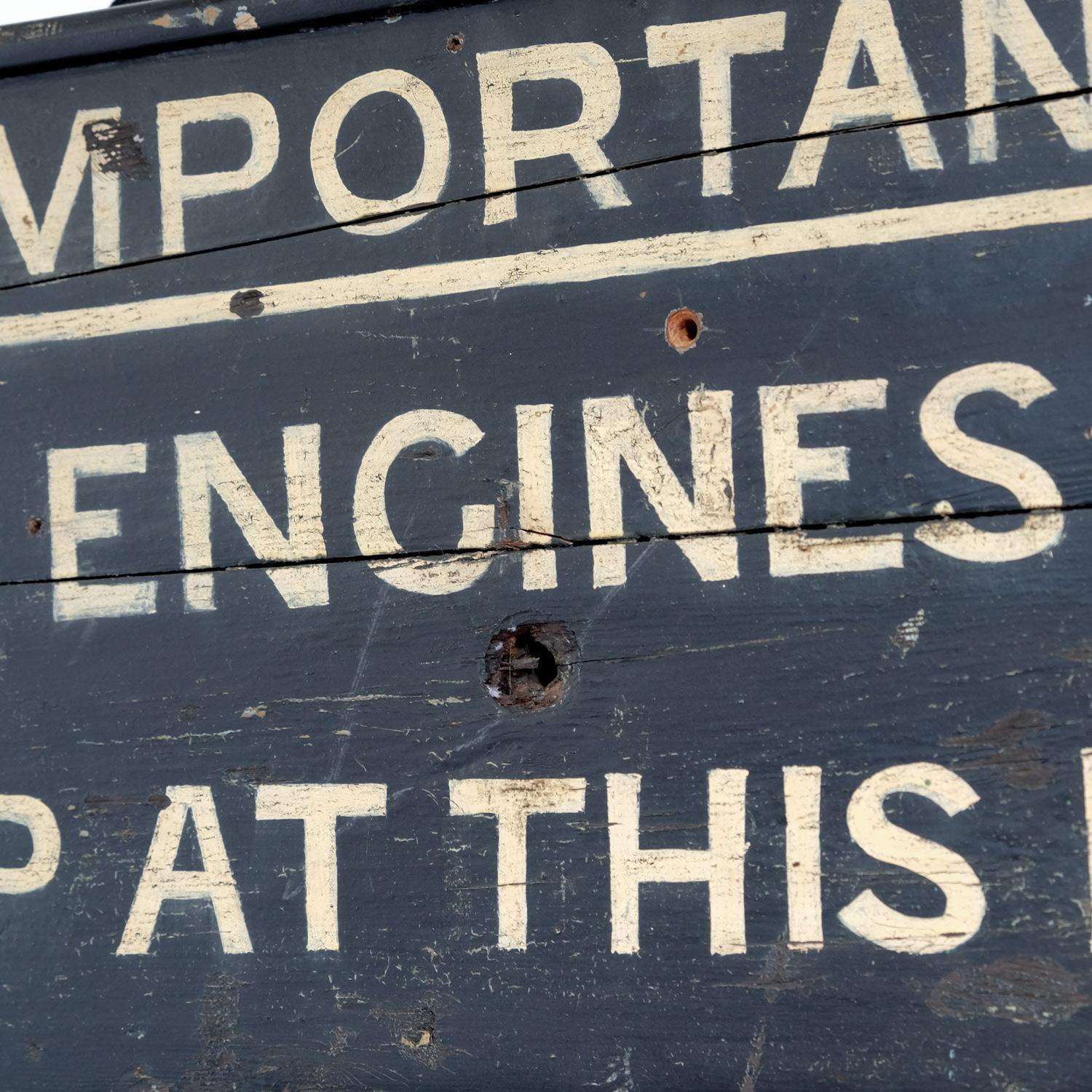 Original Hand Painted Wooden Steam Railway Sign, British, circa 1900 ...