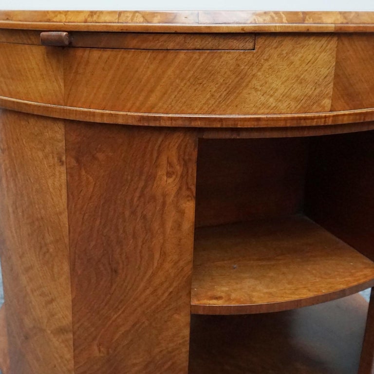 Original Heal's of London Walnut and Karelian Birch Library/Side Table ...