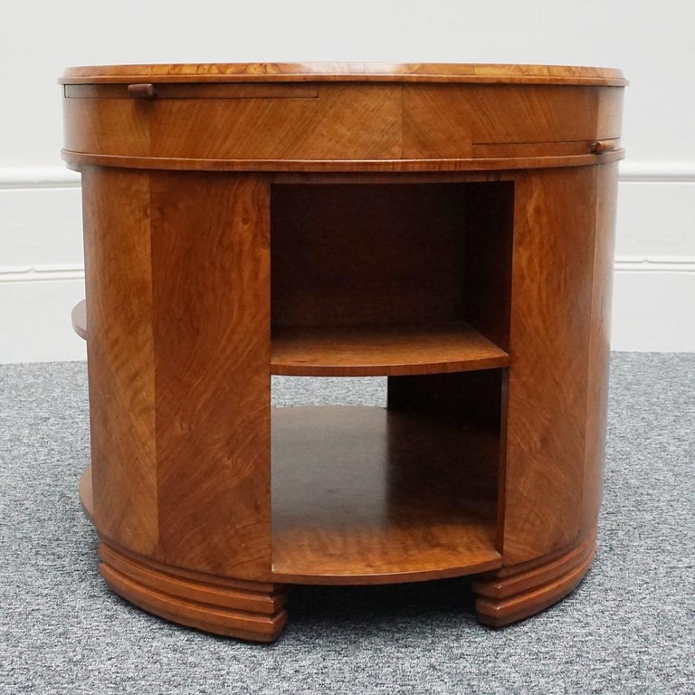 Original Heal's of London Walnut and Karelian Birch Library/Side Table ...