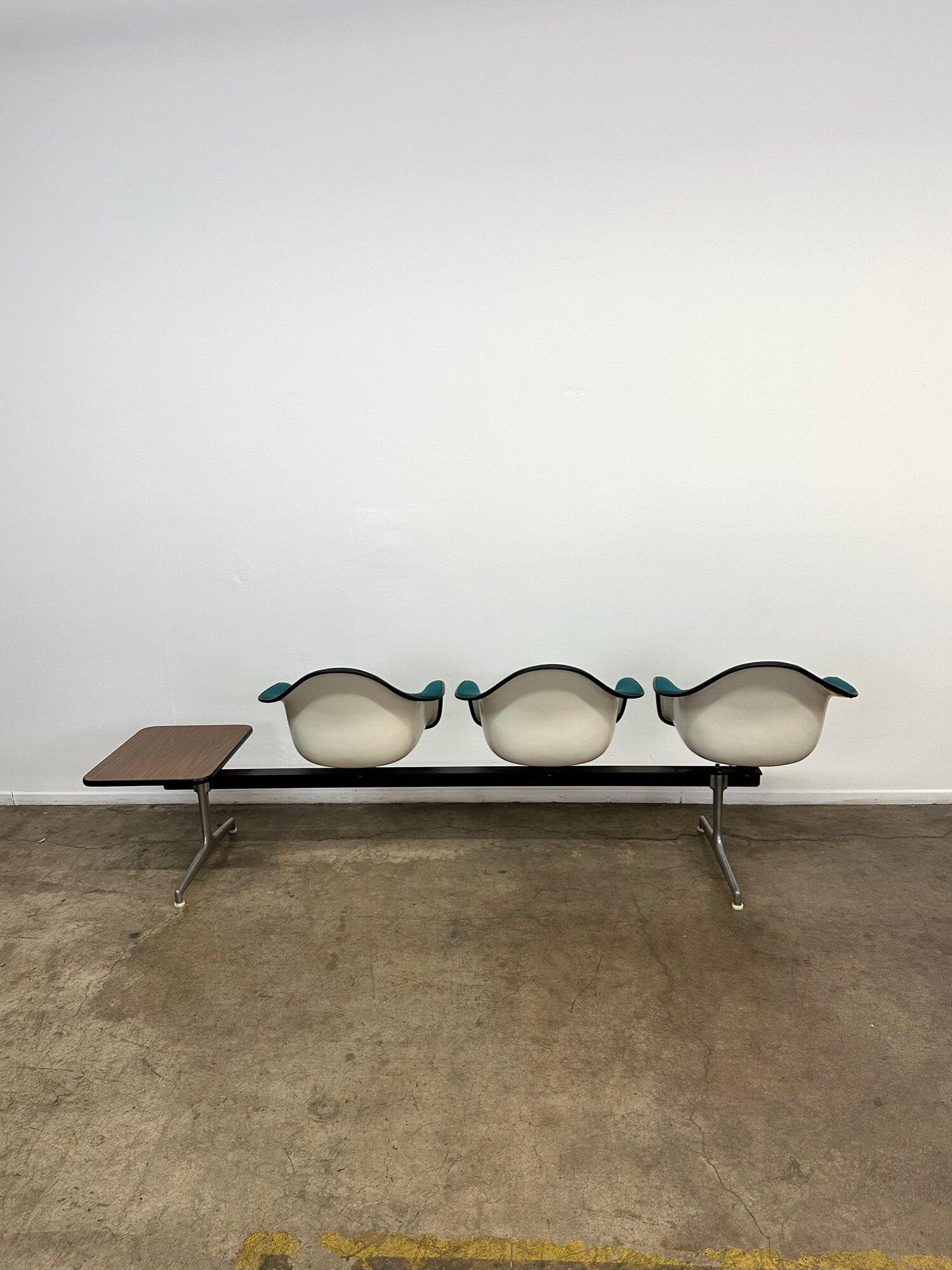 Original Herman Miller Fiberglass Tandem Bench For Sale at 1stDibs
