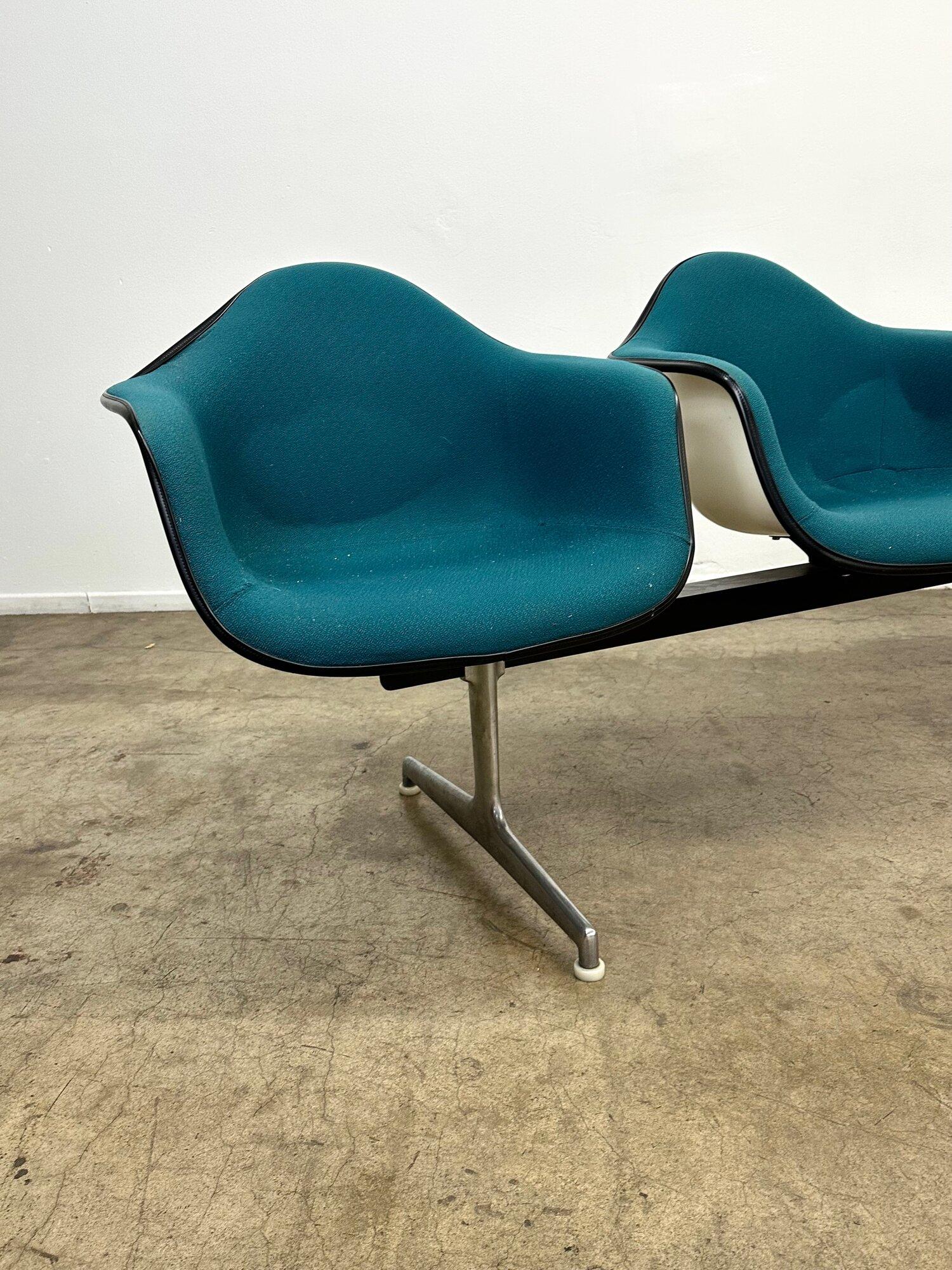 Original Herman Miller Fiberglass Tandem Bench For Sale at 1stDibs
