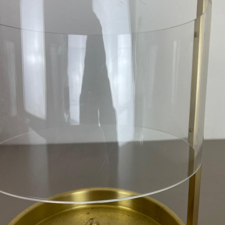 Original Hollywood Regency Solid Brass Acryl Glass Umbrella Stand ...