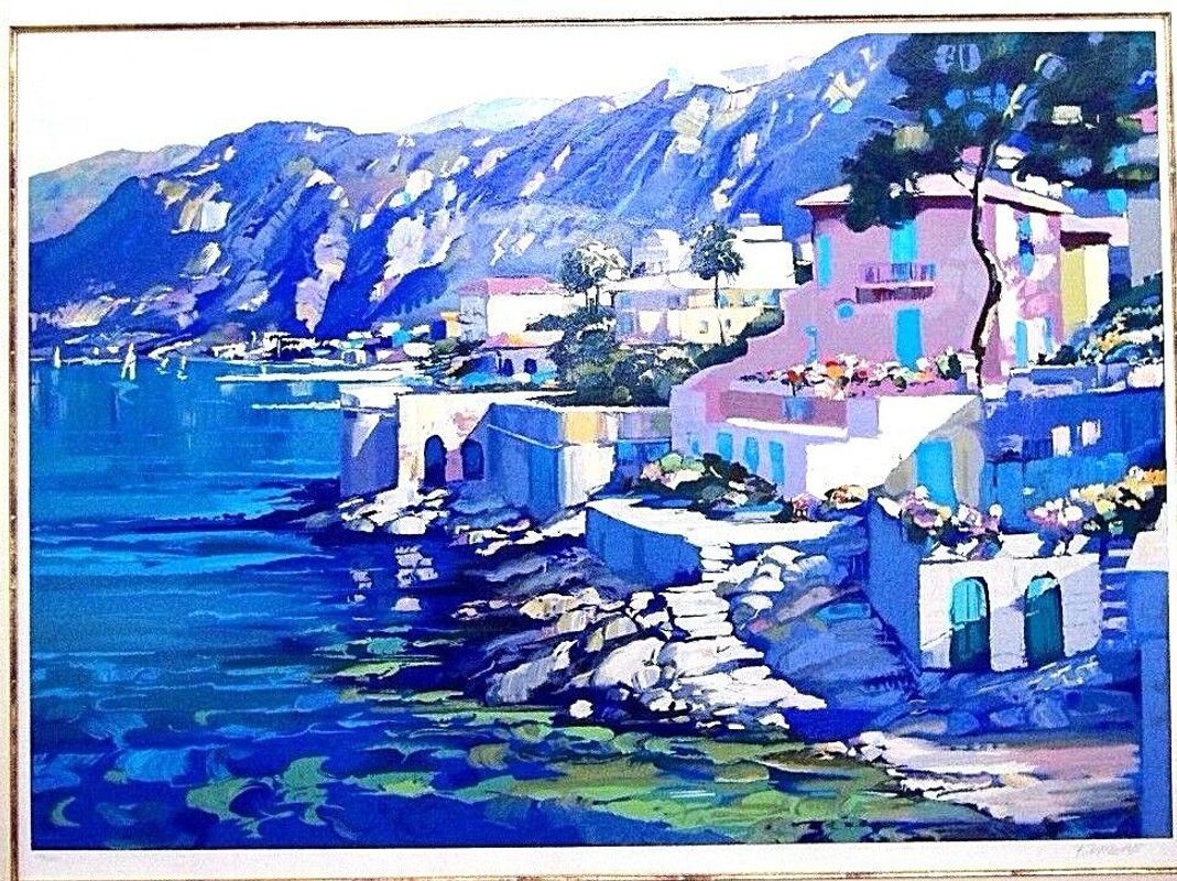 Original Howard Behrens Signed Serigraph Riviera 1987 For Sale at 1stDibs