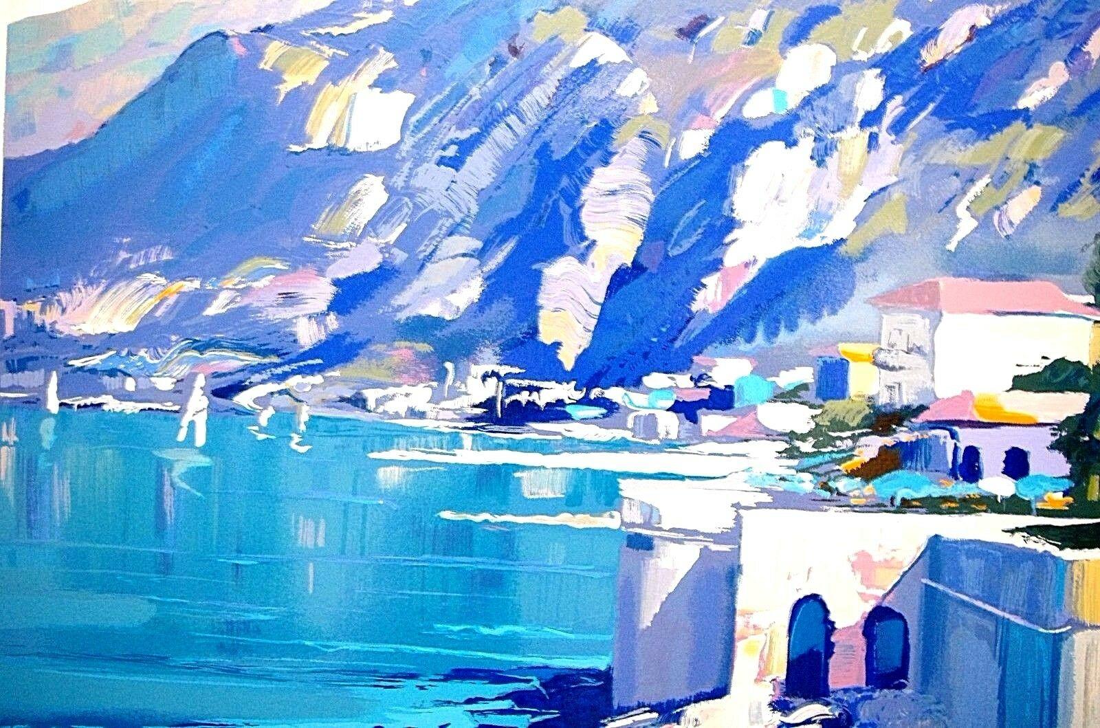Original Howard Behrens Signed Serigraph Riviera 1987 For Sale at 1stDibs