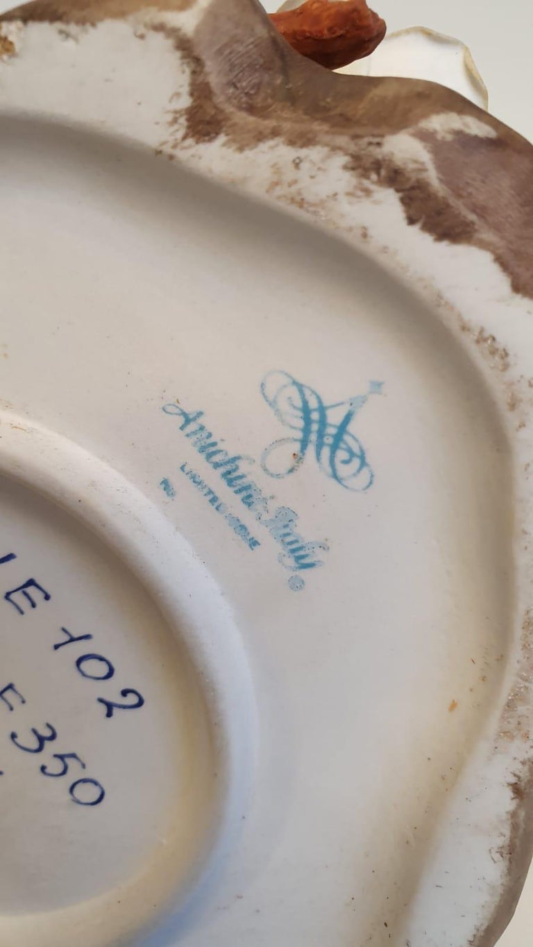 Original Italian Porcelain Signed Anichini of the 1970s "Golden ...