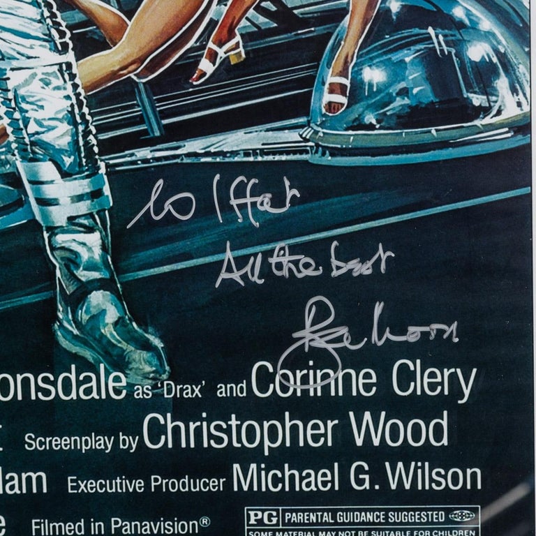 Original James Bond 007 'Moonraker' Film Poster, Signed by Roger Moore ...