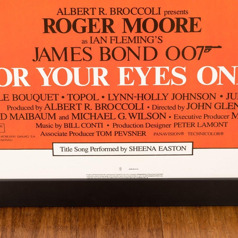 Original James Bond 'For Your Eyes Only' Poster, c.1981 For Sale at 1stDibs