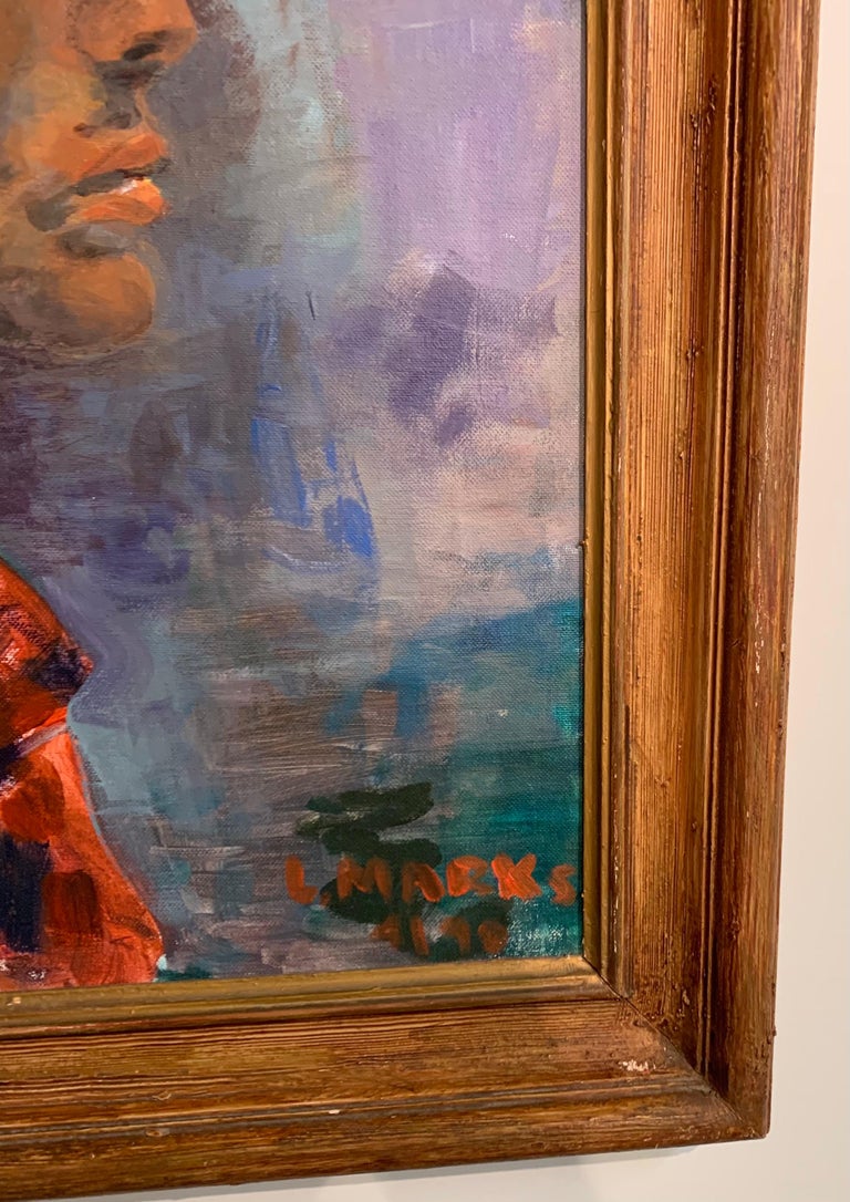 Original L. Marks Signed Oil Painting, 1979 For Sale at 1stDibs