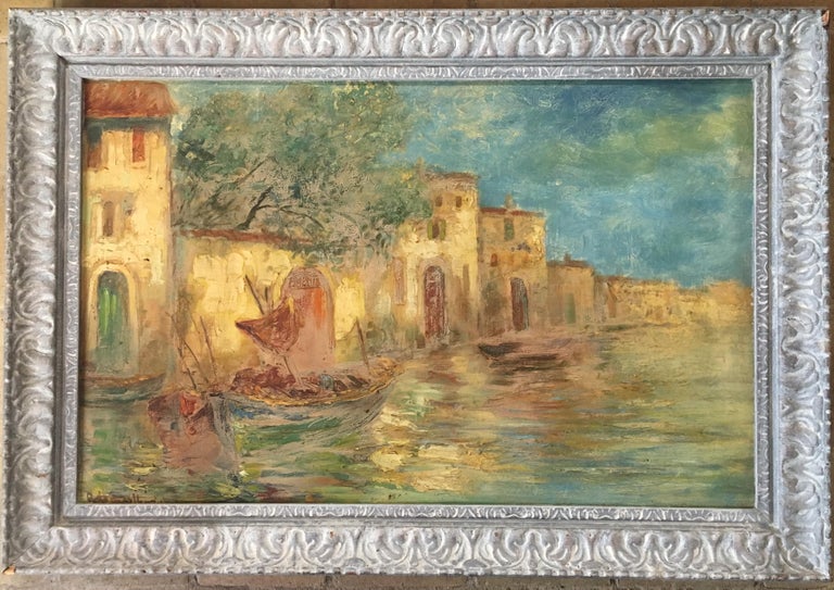 Peinture de paysage post-impressionniste française, signée - En vente ...