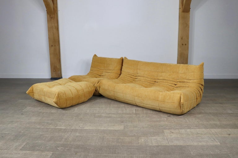 Original Ligne Roset Togo Seating Group in Mustard Corduroy by Michel ...