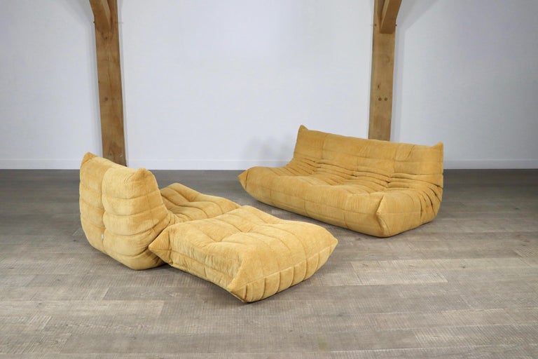 Original Ligne Roset Togo Seating Group in Mustard Corduroy by Michel ...
