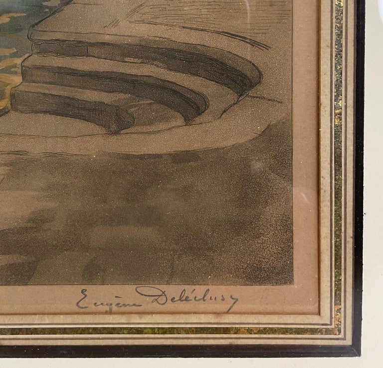 Original Lithograph of Venice Italy, Signed Eugène Delécluse For Sale ...