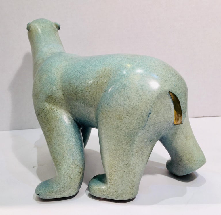 Original Loet Vanderveen "Large Polar Bear" Bronze Wildlife Sculpture ...