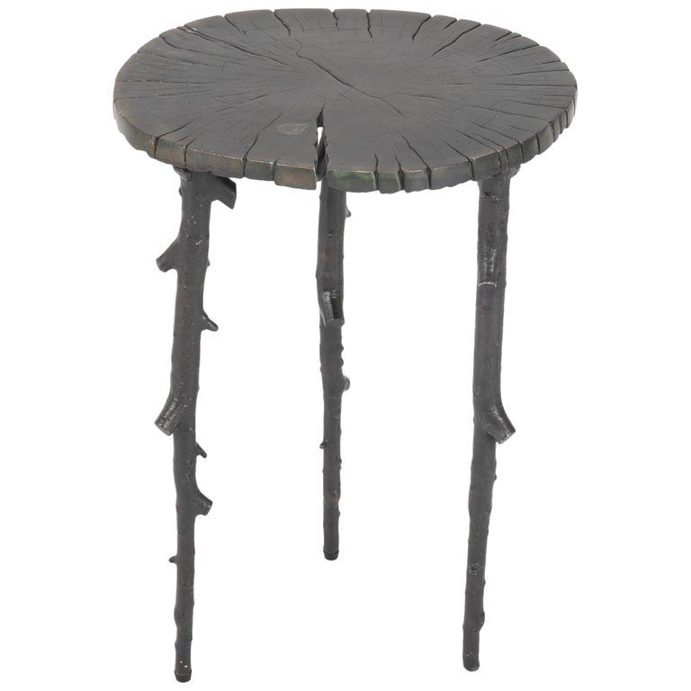 Original Michael Aram "Enchanted Forest" Patinated Aluminum Side Table ...