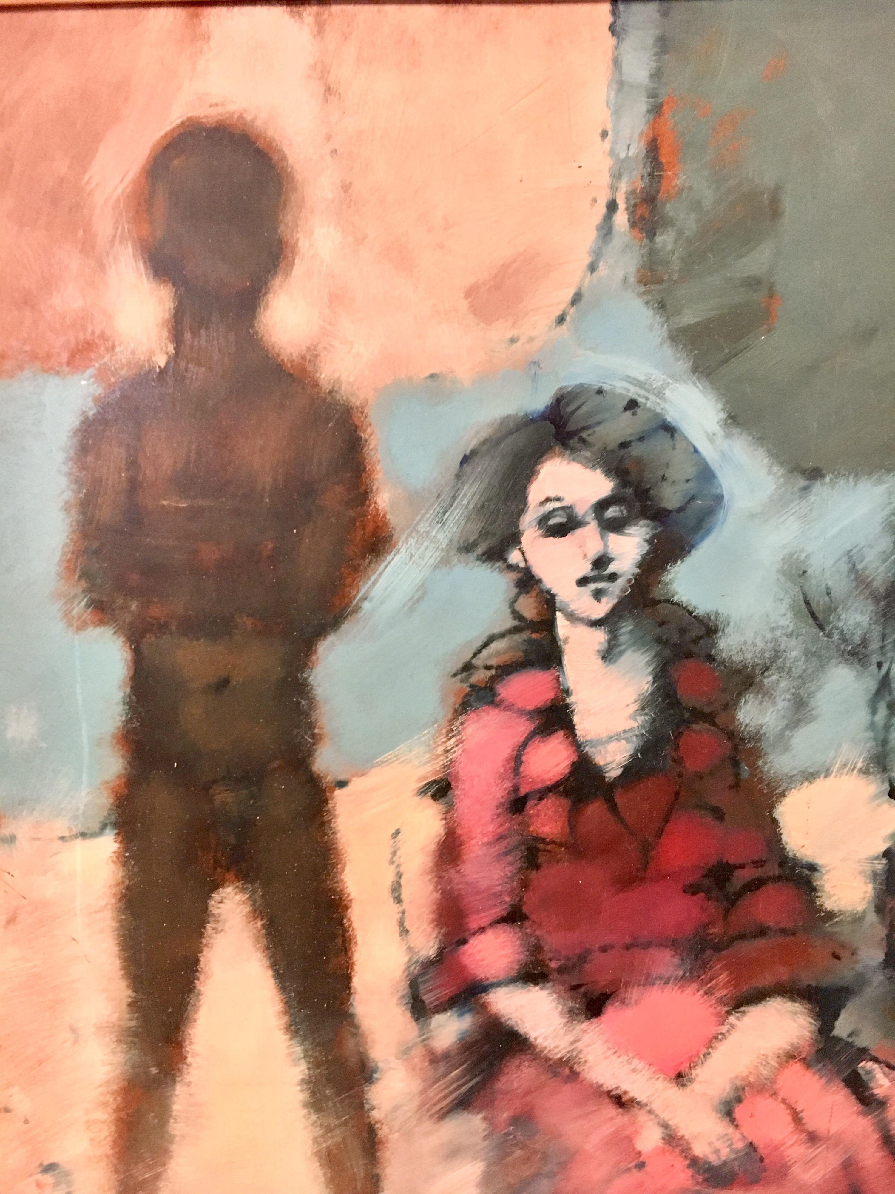 Original Mid-Century Modern Artist Signed Painting Dunn, 1957 at ...