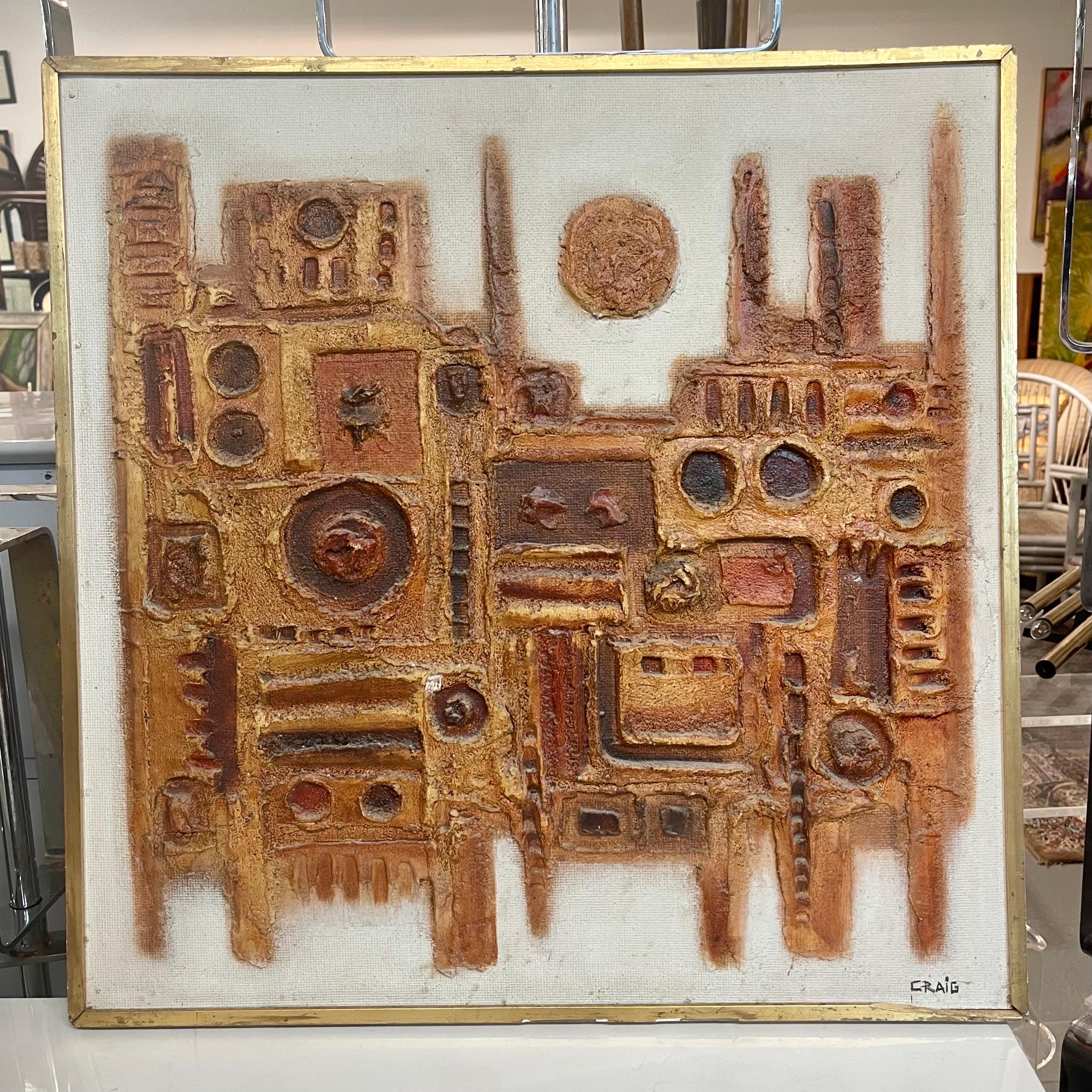 Original Mid-Century Modern Oil Painting Signed by Craig Krigsman 1977 ...