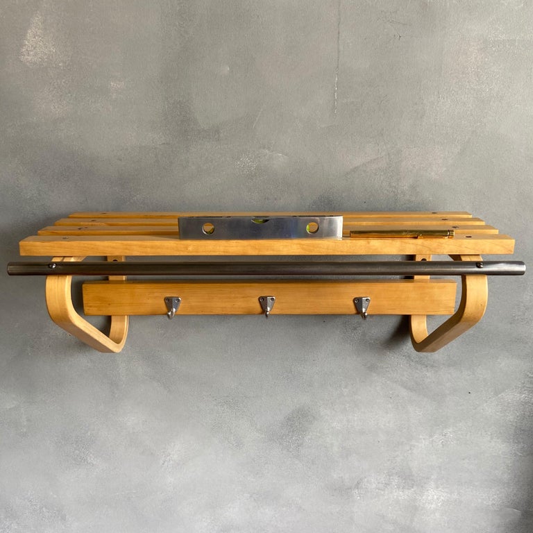 Original Midcentury Alvar Aalto Coat Rack / Shelf Stora Enso Building ...