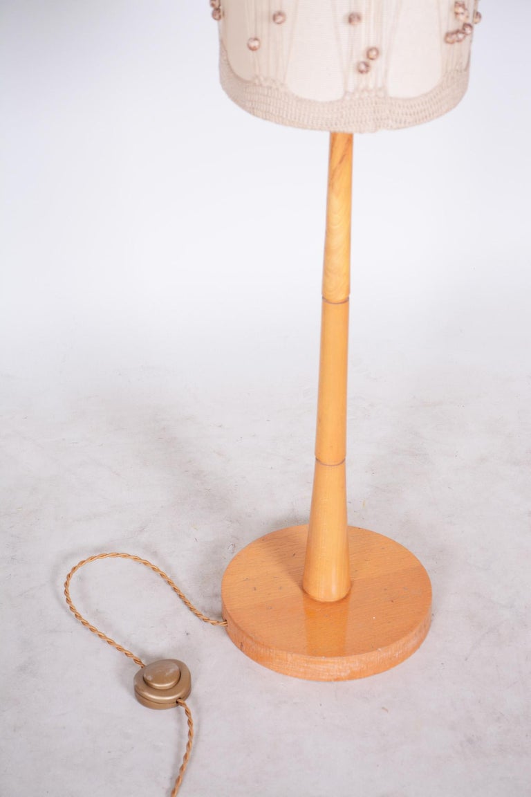 Original Midcentury Beech Floor Lamp, 1950s, New Electrification For ...