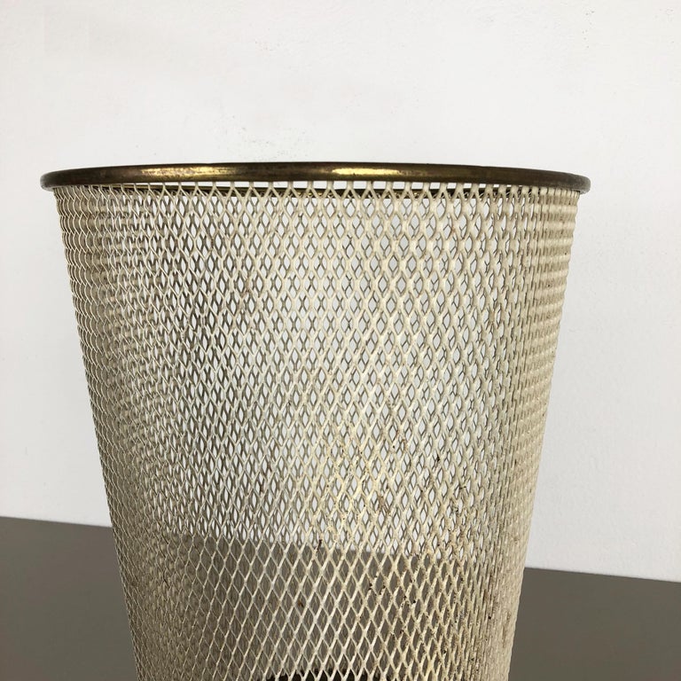 Original Midcentury Metal Brass Bauhaus Waste Paper Bin, France, 1950s ...