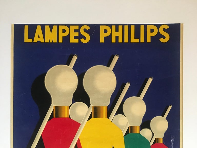 Original Midcentury Philips Lamps Product Publicity Poster, circa 1950 ...