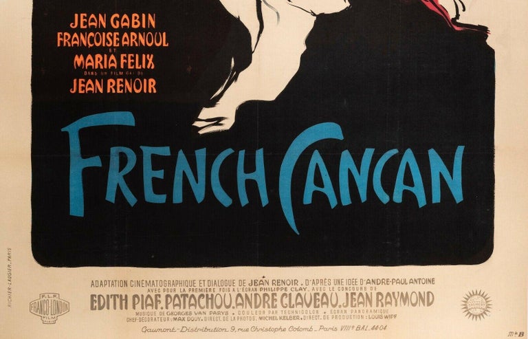 Rene Gruau, Original Movie Poster, French Cancan Moulin Rouge Edith ...