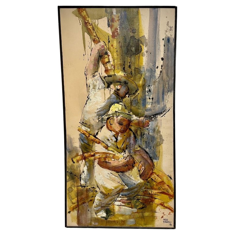 Original Oil on Canvas by Colombian Artist Mario Alvarez Signed and ...