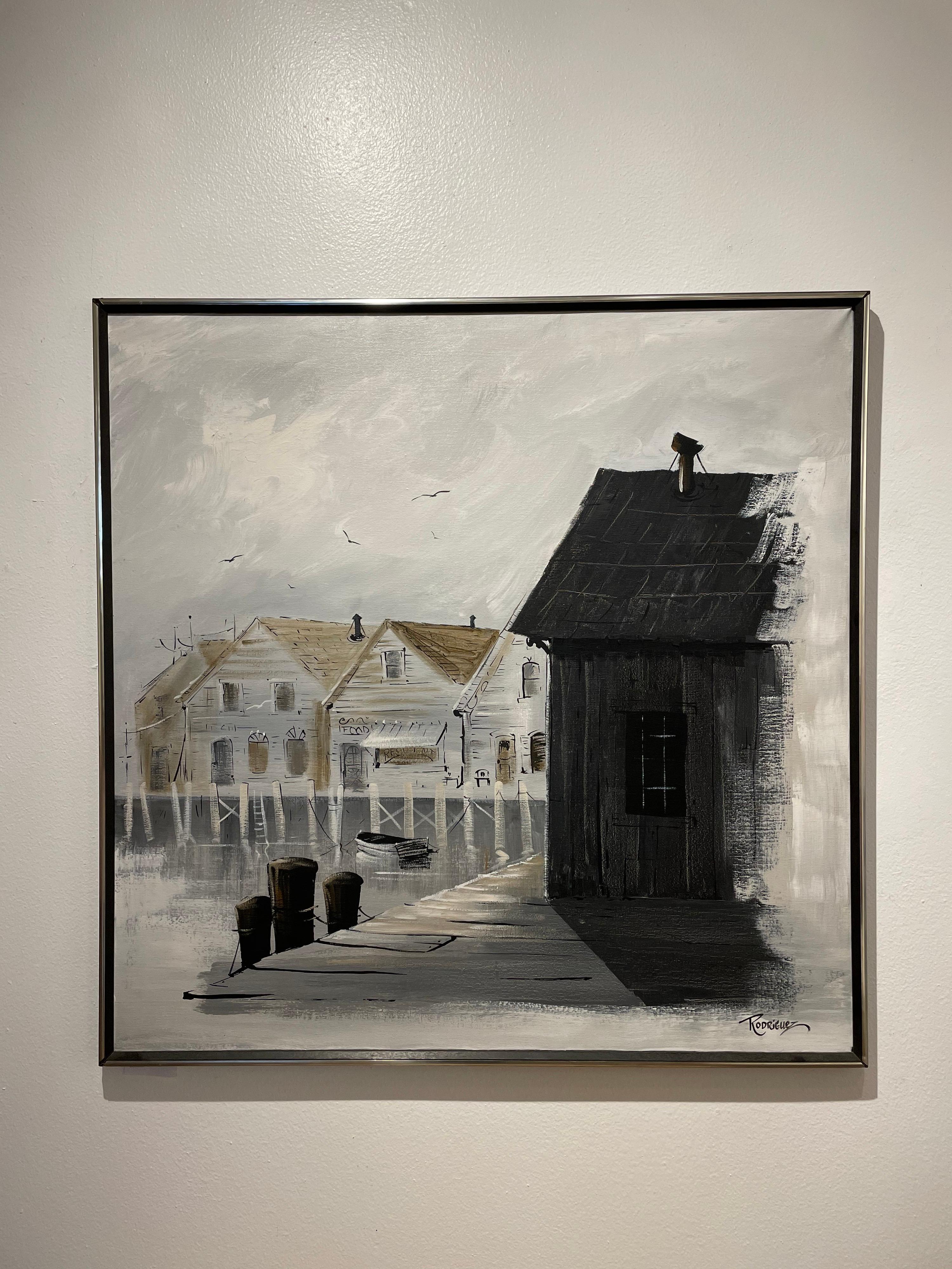 Original Oil on Canvas Cityscape Painting by Rodriguez at 1stDibs ...