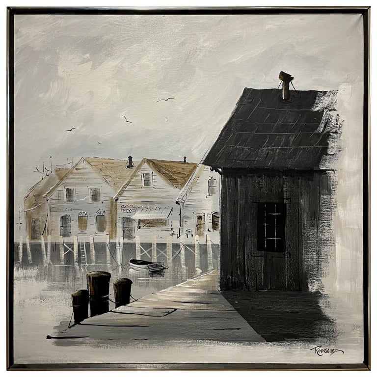 Original Oil on Canvas Cityscape Painting by Rodriguez For Sale at ...