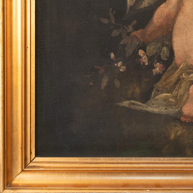 Original Oil on Canvas Painting of Putti and Grapes, Circa 1890-1920 ...