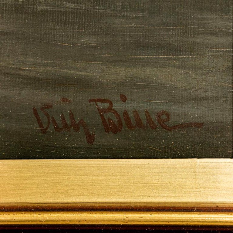 Original Oil on Canvas Painting of Sail Boats Under Moon, Signed ...