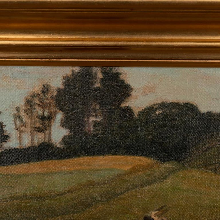 Original Oil on Canvas Painting of Three Cows in Pasture Signed by ...