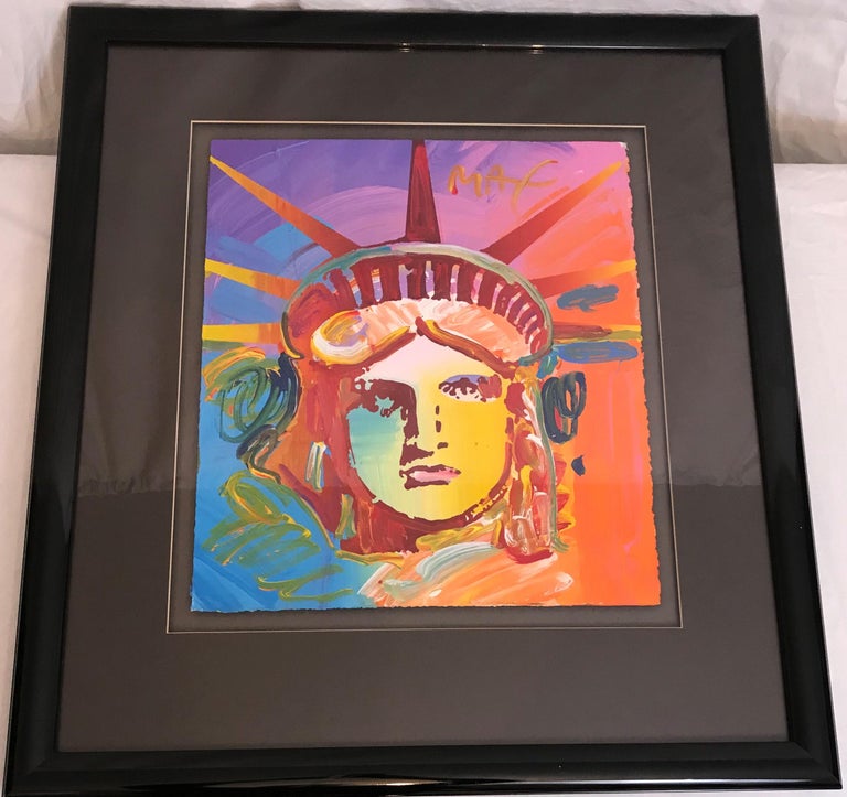 Original Painting on Paper by Peter Max Titled Liberty #3 at 1stDibs