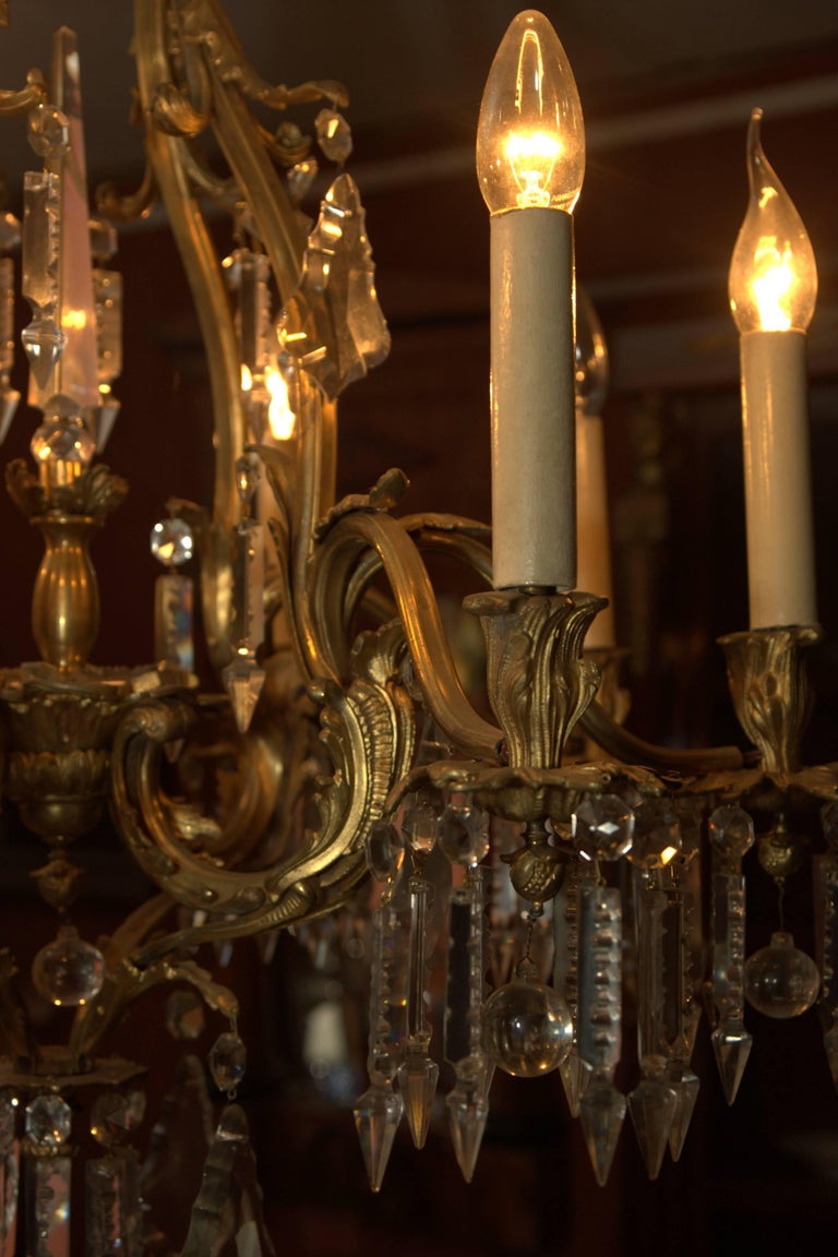 Original Old Barock Style Chandelier, circa 1890 For Sale at 1stDibs